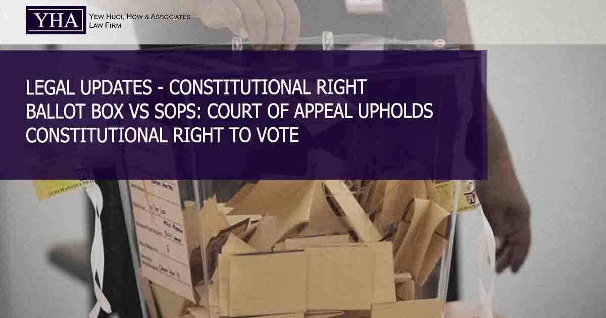 CONSTITUTIONAL RIGHT- BALLOT BOX VS SOPS: COURT OF APPEAL UPHOLDS ...